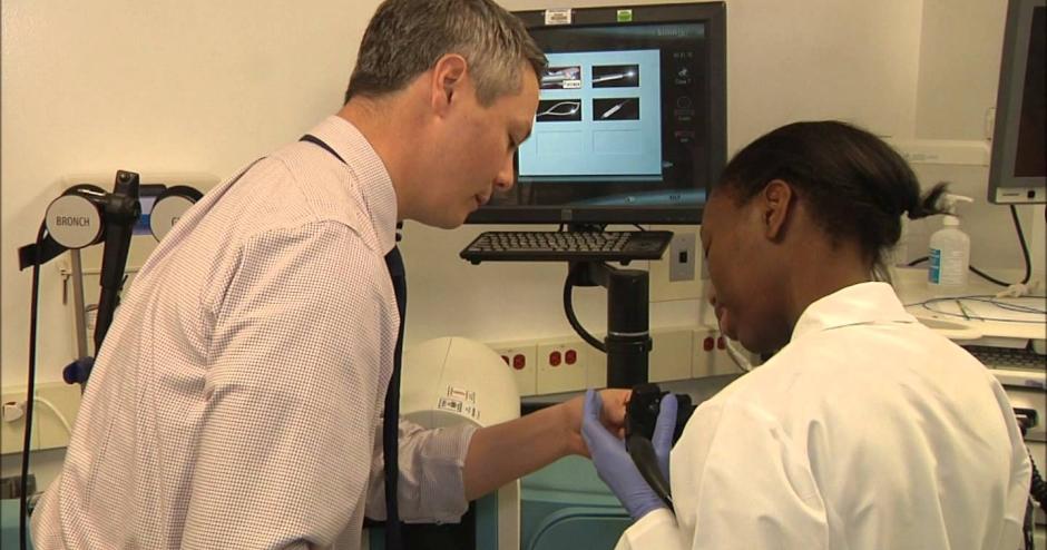 Dr. Michael Ujiki uses the GI-BRONCH Mentor and LAP Mentor. | 3D Systems